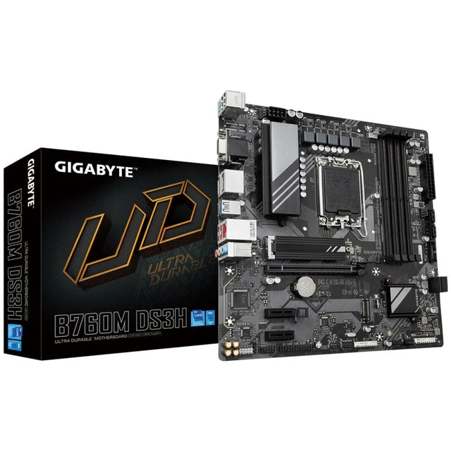 MAINBOARD, GIGABYTE, INTEL B760 Express, LGA1700, Micro-ATX, Memory ...