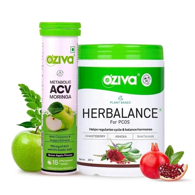 OZIVA HERBALANCE 250GM + ACV Moringa 15 Tablets For Womens Wellness ...