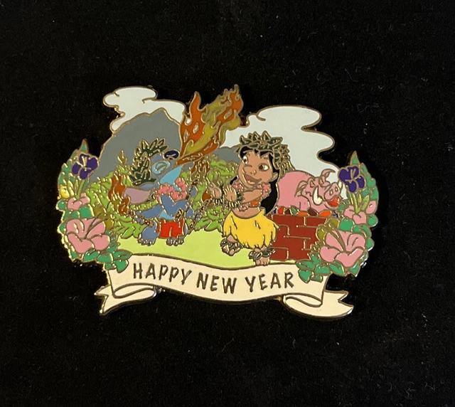 DISNEY SHOPPING LILO & Stitch Happy New Year Hawaii - LE 250 Pin Rare ...