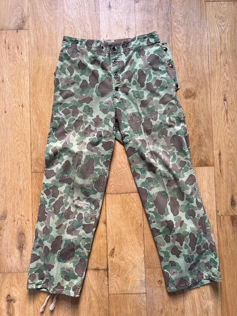 CAMO TROUSERS WW2 Pants USMC P44 Frogskin US Marine Corps Reversible ...