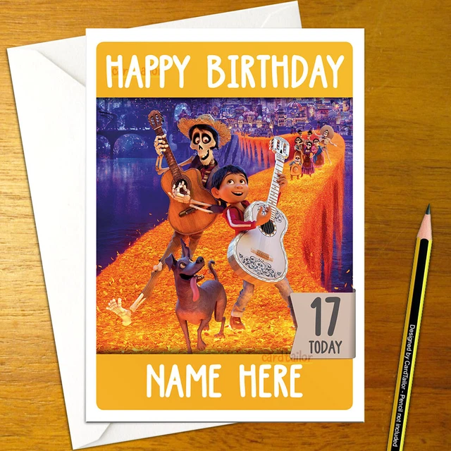 COCO PERSONALISED BIRTHDAY Card - miguel hector pixar disney ...
