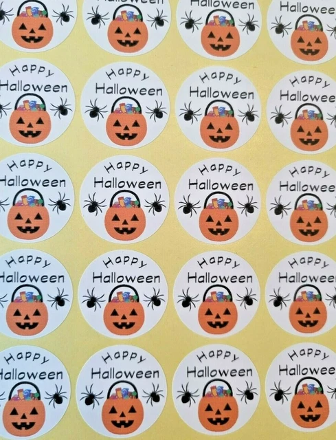 HAPPY HALLOWEEN STICKERS x70 - Labels / Gift / Stickers / Scrapbooking ...