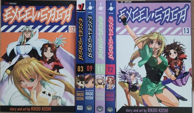 EXCEL SAGA MANGA Vol.2,3,9,11-13 Viz Media, Rikdo Koshi Brand New ...