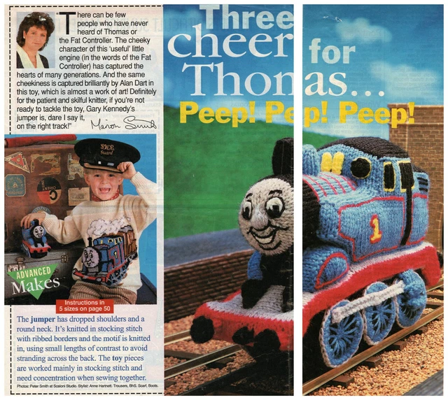 KNITTING PATTERN ALAN Dart Thomas the Tank Engine Toy + Kennedy Sweater ...