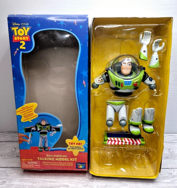 TOY STORY 2 Buzz Lightyear TALKING MODEL KIT 1999 Thinkway Mattel Boxed ...
