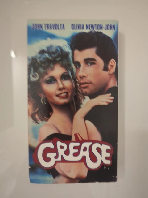 GREASE VHS MOVIE Tape Musical John Travolta Olivia Newton John 50s ...