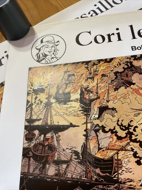 LOT 5 AFFICHE Poster Casterman Cori Le Moussaillon Bataille Navale Bob ...