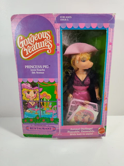 VINTAGE 1979 GORGEOUS Creatures Princess Pig Action Figure Fashion Doll ...