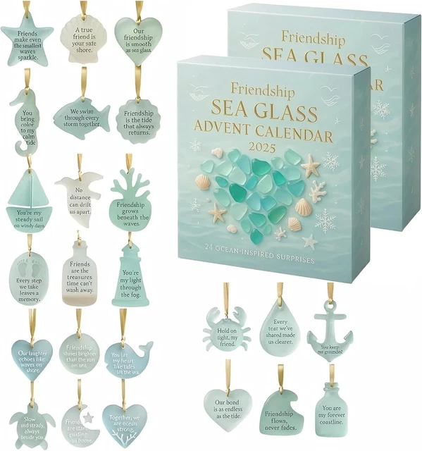 FOR FRIENDSHIP 2025 Advent Calendar Sea Glass Theme with 24 ...