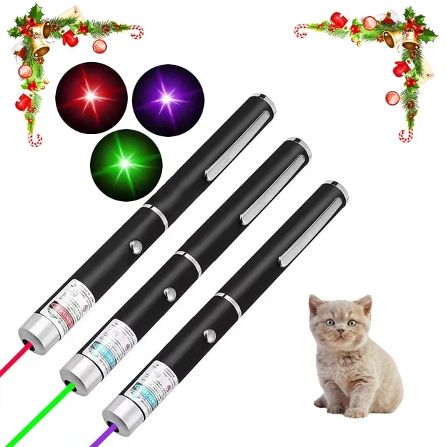2-IN-1 MINI LASER Pointer LED Pet Training Flashlight Scratching Toys ...