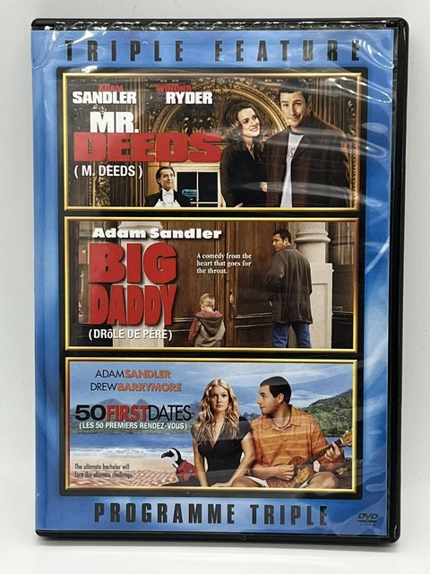 50 FIRST DATES / Big Daddy/ Mr deeds, ADAM SANDLER TRIPLE FEATURE DVD ...