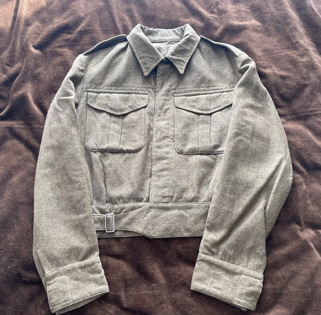 1940 SERGE BATTLE Dress Blouse Dunkirk BEF Size 13 British Army 1939 ...