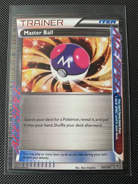 POKEMON MASTER BALL ACE SPEC 94/101 - Holo Rare Black & White Plasma ...