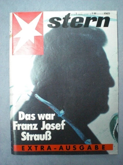 STERN EXTRA-AUSGABE: &DAS war Franz Josef Strauß" vom 07.10.1988 EUR 5 ...