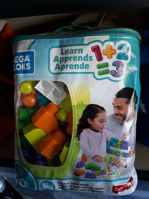 FISHER PRICE BLUE Mega Bloks 80 Pc STACK & LEARN MATH EUR 34,59 ...