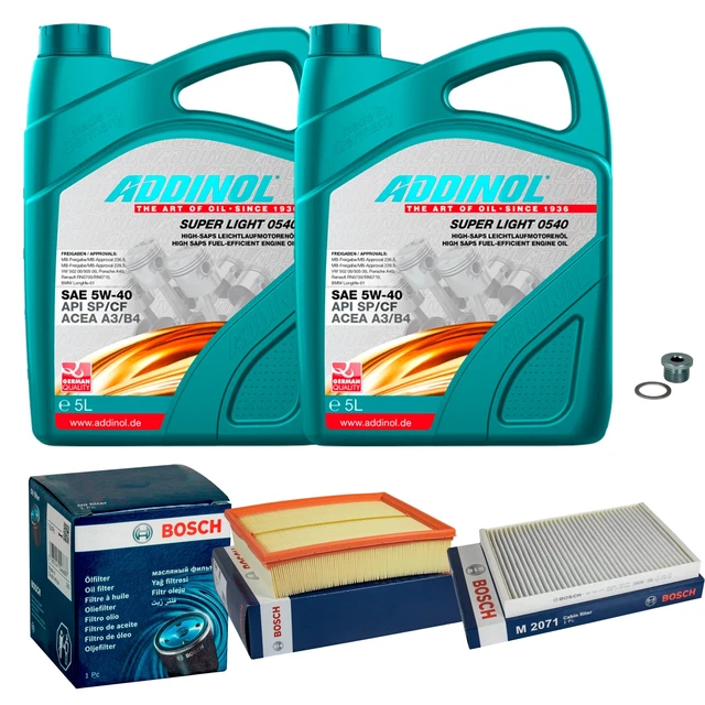 BOSCH INSPECTION SET 10L Addinol Super Light 5W-40 pour Audi Allroad ...