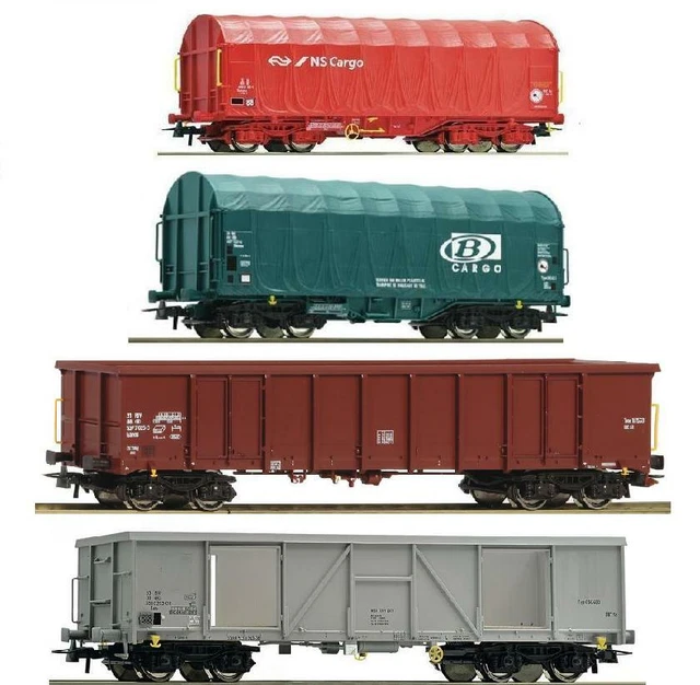 ROCO SCHIEBEPLANENWAGEN EANOS Eaos SNCB NS Ep5 z 6600061 76338 76001 ...