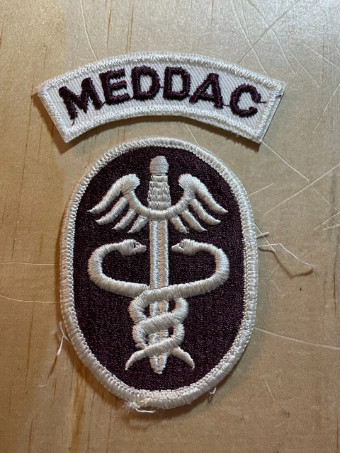 1950S/1960S/1970S? US ARMY PATCH-2 PC MEDDAC-MEDIC-HEALTH SERVICE ...