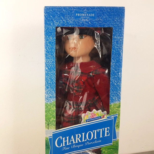 CHARLOTTE THE PROMENADE Collection Porcelain Face Doll Boxed Victorian ...