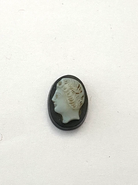 ANCIEN ÉLÉMENT POUR collier broche Camée sur verre ou agate Homme EUR ...