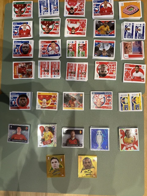 TOPPS UEFA EURO EM 2024 Germany / 320 lose Sticker (min 6x Gold und 50x ...