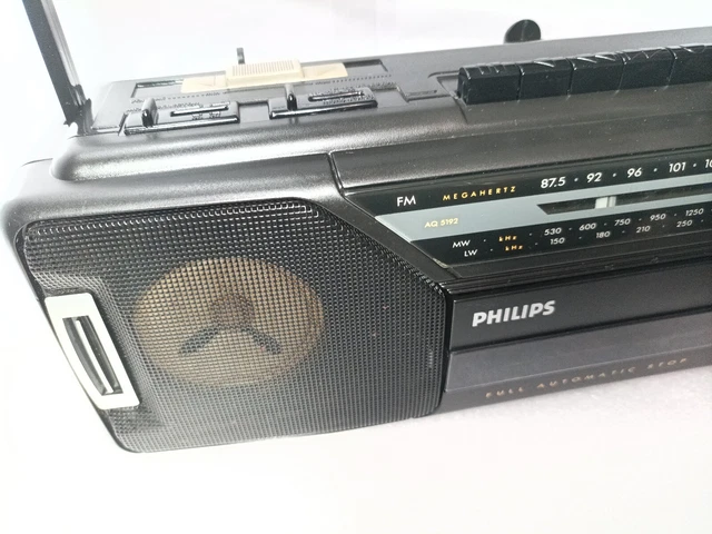 PHILIPS AQ 5192 Boombox Cassette Tape Player Recorder Radio Portable ...