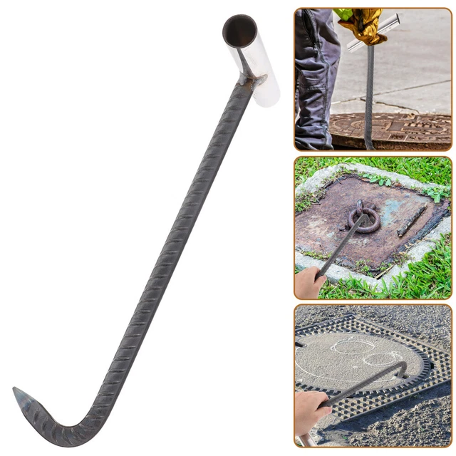 STAINLESS STEEL HOOK T Shaped Manhole Hook Roll-up Door Hook Pull Hook ...