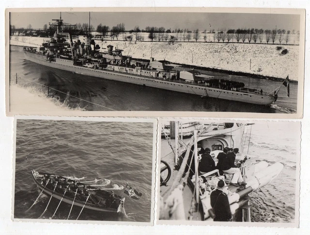 ORIGINAL GERMAN WW2 photographs x KRIEGSMARINE SHIP+LIFEBOAT-SHIPS GUNS ...