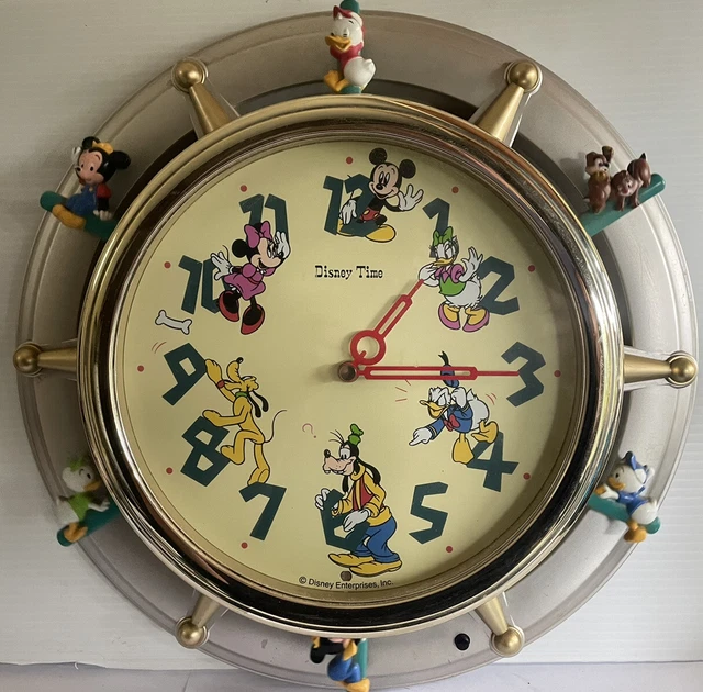 VINTAGE DISNEY ENTERPRISES Singing Wall Clock - Disney Time - Automated ...