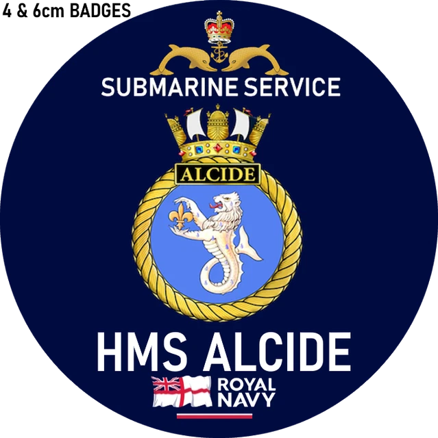 ROYAL NAVY SUBMARINE SERVICE Pin Badges HMS ALCIDE badge keyrings ...