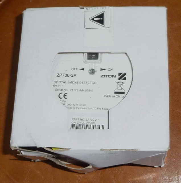 ZITON ZP730-2P FIRE Alarm Addressable Optical Smoke Detector Sensor Nt ...