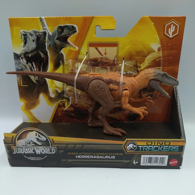 MATTEL JURASSIC WORLD Dino Trackers Strike Combat HERRERASAURUS Dinosau ...