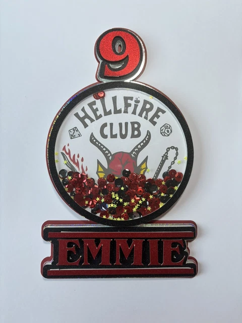 STRANGER THINGS 3D Shaker Hellfire Club Cake Topper Personalised ...