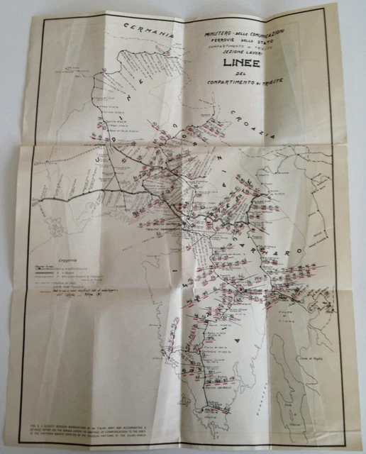 CARTE MAP OF THE JULIAN MARCH carte de la marche julienne 350x465mm EUR ...