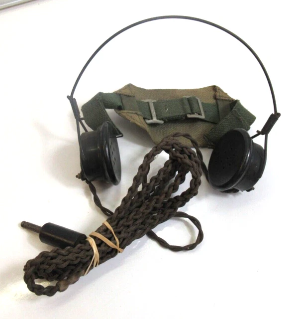 RARE RECLAIMED VINTAGE WWII British Army Military Radio Headset ZA5000 ...