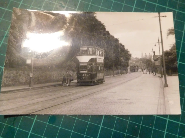 POSTCARD-SIZED PHOTO EDINBURGH Tram #25 on Corstorphine Road, near ...