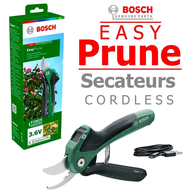 NEW BOSCH EASY Prune Power Assist Cordless Secateurs 3.6V £69.99 ...