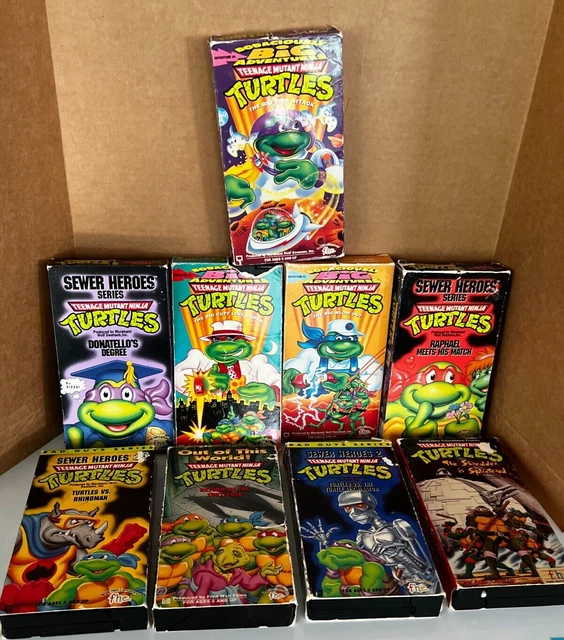 TEENAGE MUTANT NINJA Turtles VHS Lot TMNT 80's RARE SHREDDER Cowabunga ...