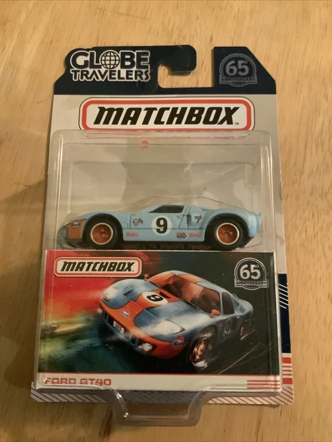 MATCHBOX GLOBE TRAVELERS Ford GT-40 Gulf Livy Bleu 1:64 2017 NEUF EUR 4 ...