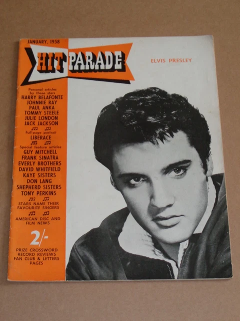 HIT PARADE MAGAZINE January 1958 Elvis Presley cover (Everlys/Shepherd ...