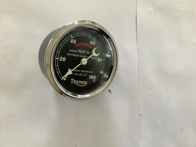 TRIUMPH PRE WAR 1938 Speed twin oil pressure gauge; preunit rigid. £155 ...