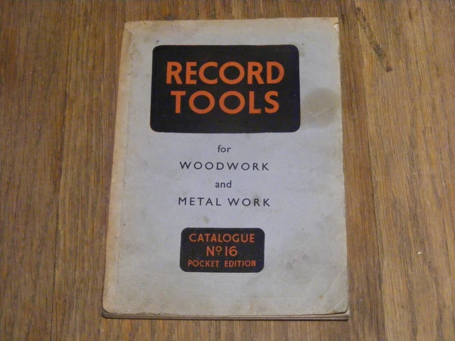 VINTAGE 1950S RECORD TOOLS CATALOGUE No. 16 for WOODWORK & METALWORK £ ...