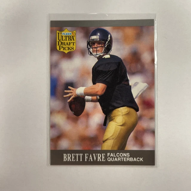 1991 FLEER ULTRA Draft Picks Brett Favre Rookie Card #283 Falcons QB ...