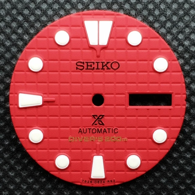NEW KING TURTLE WAFFLE PROSPEX Dial Red for NH36 4R36 7S26 SKX007 $40. ...