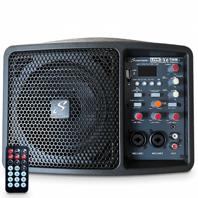STUDIOMASTER LIVESYS5S MONITOR Speaker Compact PA 150W Bluetooth Media ...