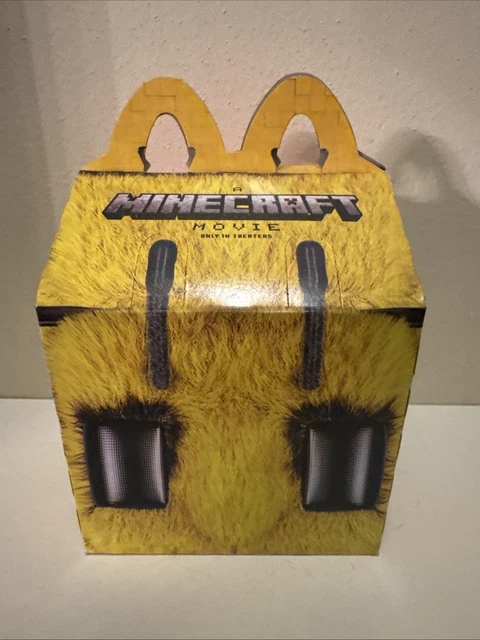 MCDONALDS 2025 MINECRAFT Movie kids Happy Meal Empty Box Bee Style Best ...