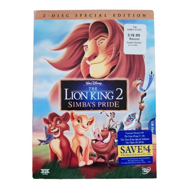 THE LION KING 2: Simbas Pride -Special Edition (DVD, 2004, 2-Disc Set ...