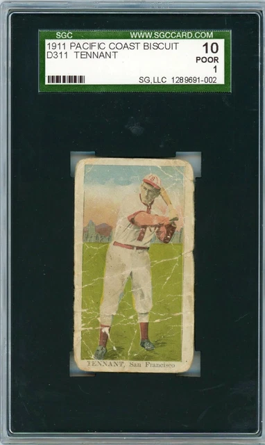 1911 D311 PACIFIC Coast Biscuit Tom Tennant SGC 10 P1310 $184.00 - PicClick
