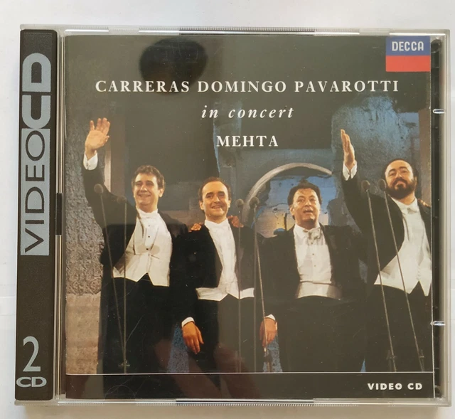 CARRERAS DOMINGO PAVAROTTI In Concert Mehta 2-Video CD Alemania 1994 ...
