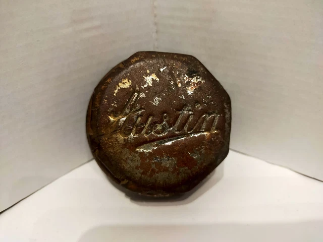 AUSTIN BRASS HUB Cap Automobilia Wheel Bearing Cover Vintage £15.00 ...